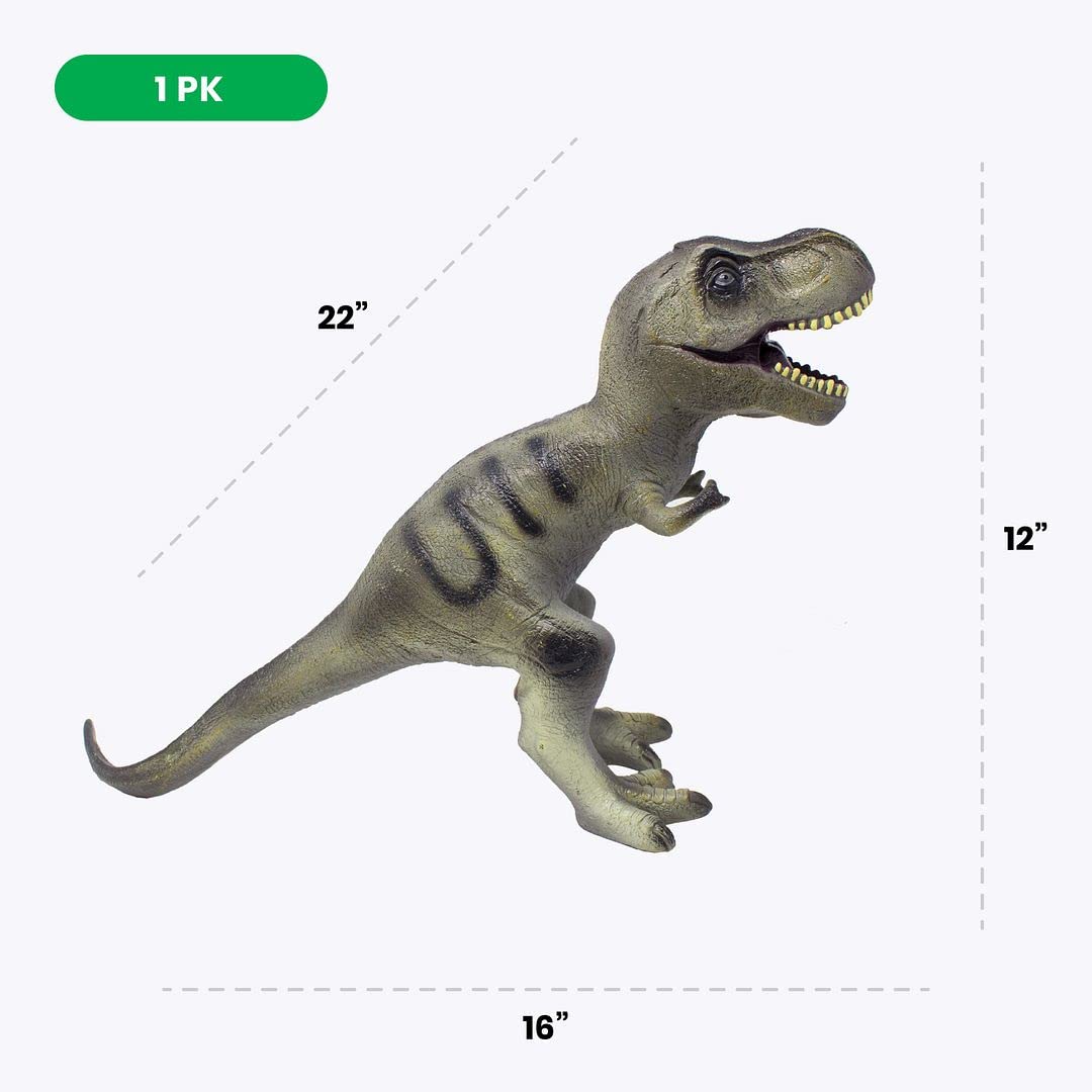 Boley Jumbo 22" Soft Jurassic T-Rex - Educational Dinosaur Figure for Rough Play, Party, and Toddler Gift