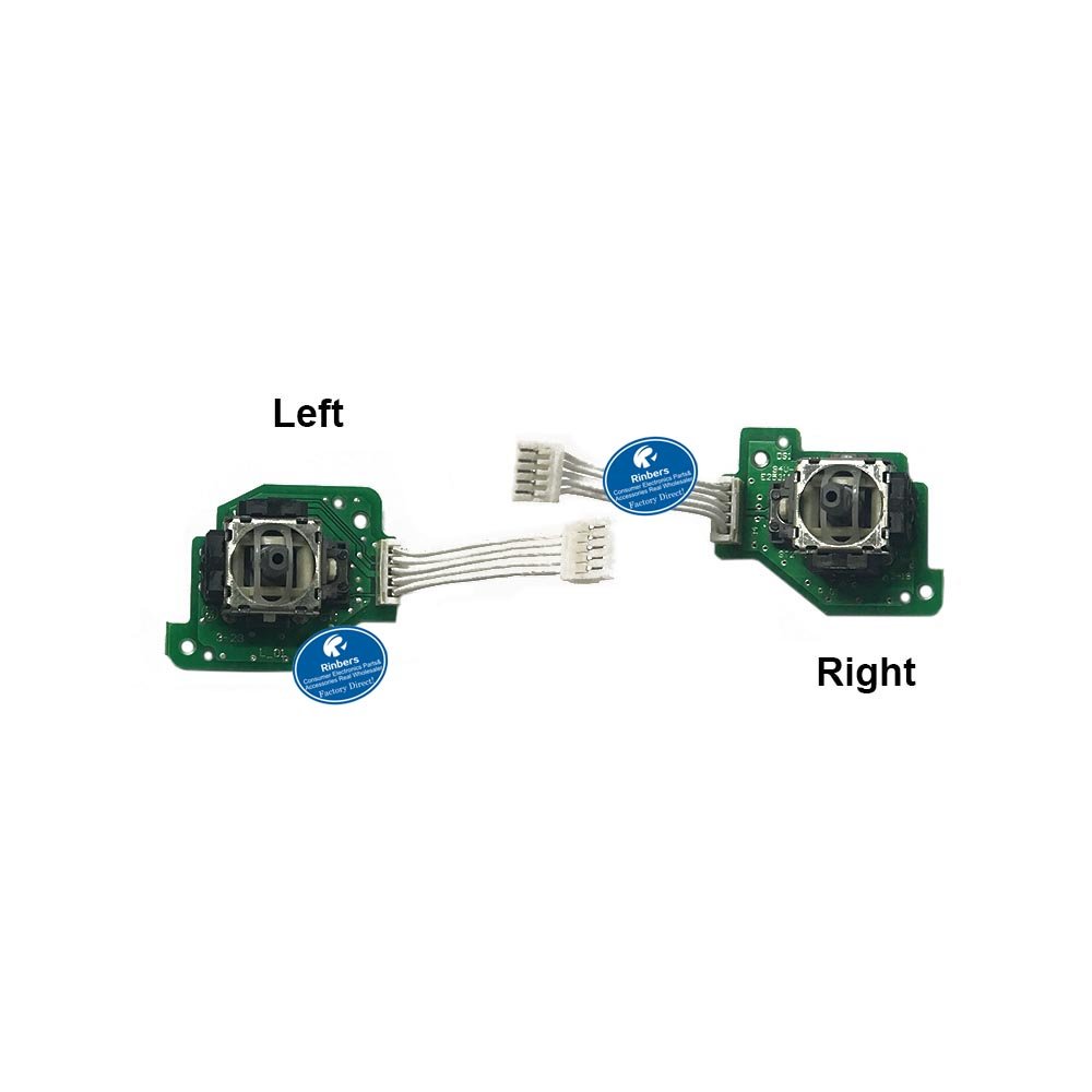 Rinbers® Left Right Analog Joysticks with PCB and Flex Cable Assembly Replacement for Nintendo Wii U Gamepad Controller