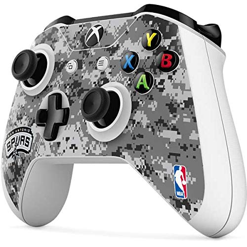 Skinit Decal Gaming Skin Compatible with Xbox One S Controller - Officially Licensed NBA San Antonio Spurs Digi Camo Design