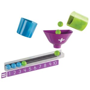 learning resources magnetic addition machine, math games, classroom supplies, homeschool supplies, 26 pieces, ages 4+