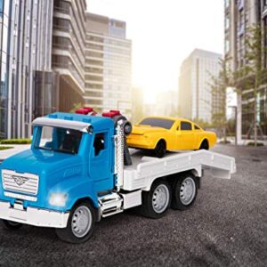 Driven by Battat – Toy Tow Truck For Kids – City Vehicle Toy – Lights & Sounds – Movable Parts – 3 Years + – Micro Tow Truck