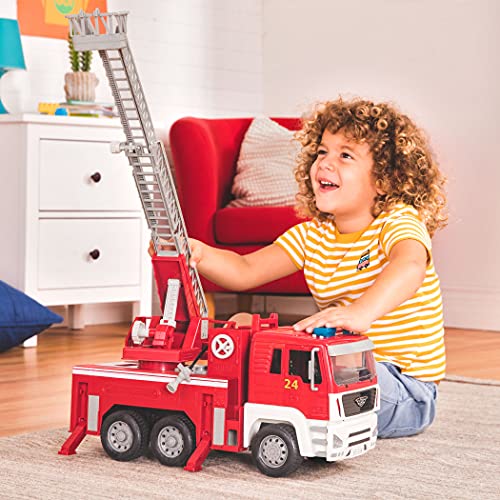 Driven by Battat – Large Toy Fire Truck for Kids – Toy Rescue Vehicle – Red Emergency Toy Truck – Lights & Sounds – 3 Years + – Standard Fire Truck