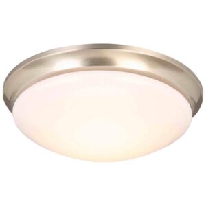 hampton bay 13" brushed nickel led flushmount - model #hgv3011l-2/bn