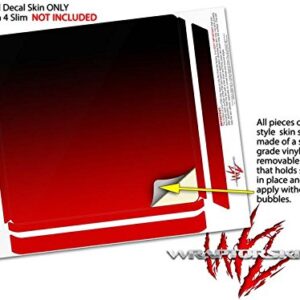 Vinyl Decal Skin Wrap compatible with Sony PlayStation 4 Slim Console Smooth Fades Red Black (PS4 NOT INCLUDED)