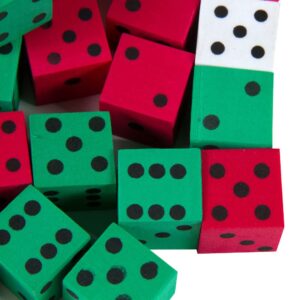 hand2mind Manipulite 3 Color Dot Dice, 5/8", Set of 72