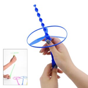 POPLAY 40 Sets Outdoor Toys Flying Discs, Twist Disc Flyer Saucers with Launchers for Party Favors and Prizes