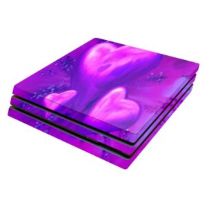 mightyskins skin compatible with sony playstation 4 pro ps4 wrap cover sticker skins purple heart