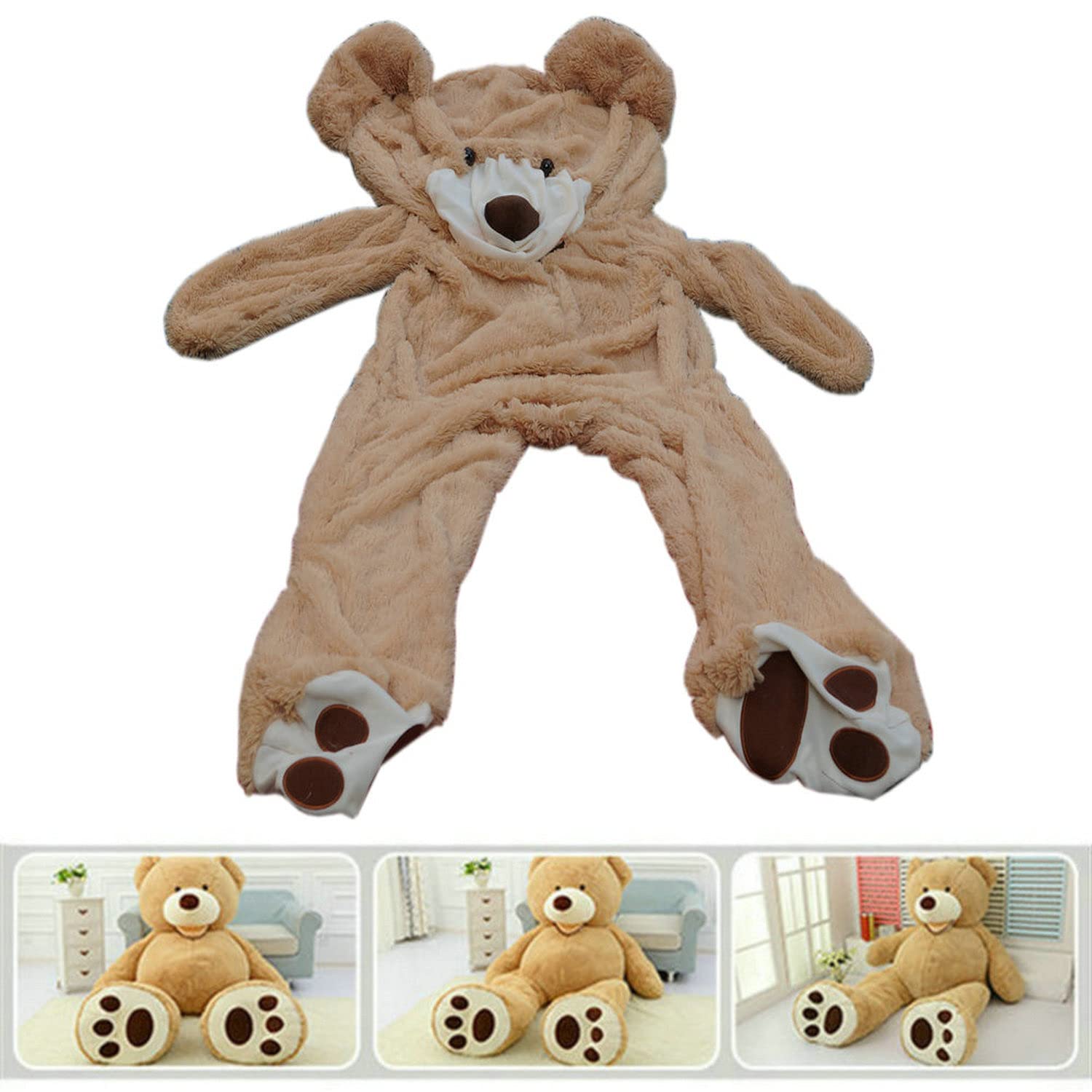 Fengheshun 78" (6.5 Feet) Giant Teddy Bear Cover (Not Stuffed), Best Gift for Girlfriend on Valentine's Day