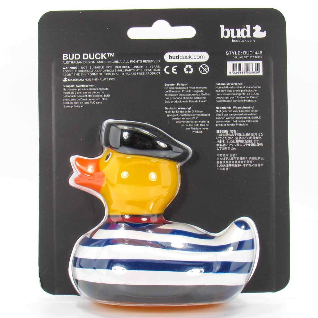 Artiste (Paris) Rubber Duck by Bud Ducks | Elegant Gift Packaging - "It's like surreal!" | Child Safe | Collectable