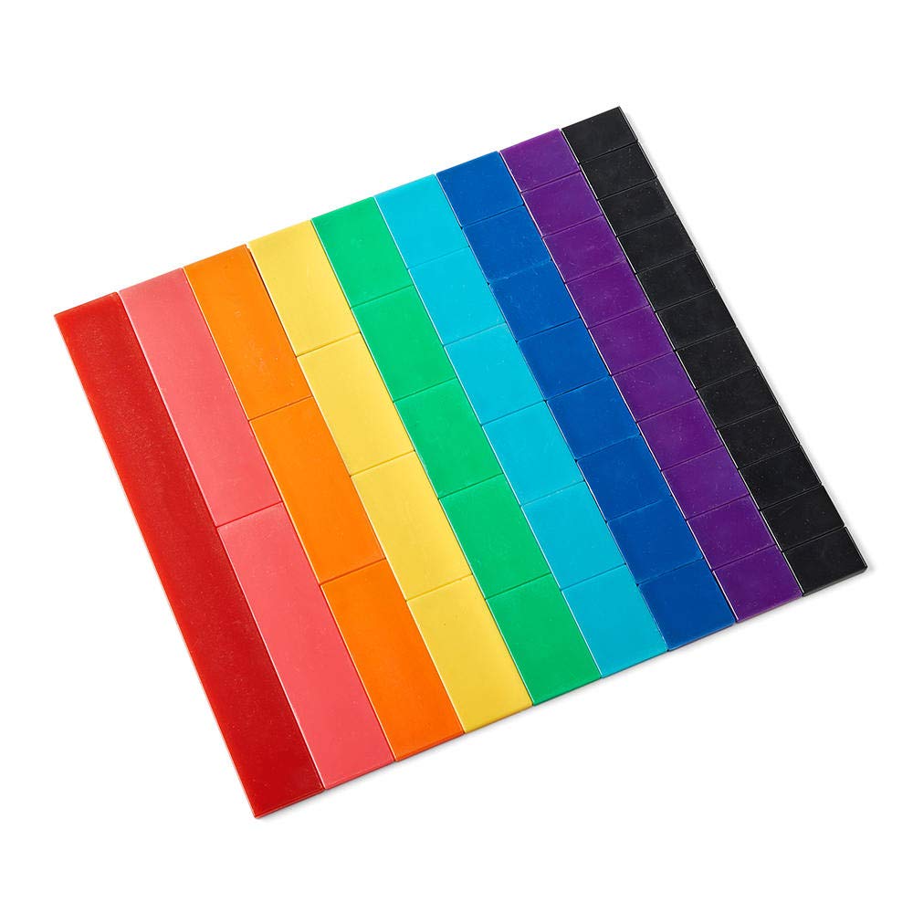 hand2mind Plastic Rainbow Blank Fraction Tiles, Montessori Math Materials, Fraction Manipulatives, Unit Fraction, Fraction Bars Math Manipulatives, Fraction Games, Homeschool Supplies (Set of 51)