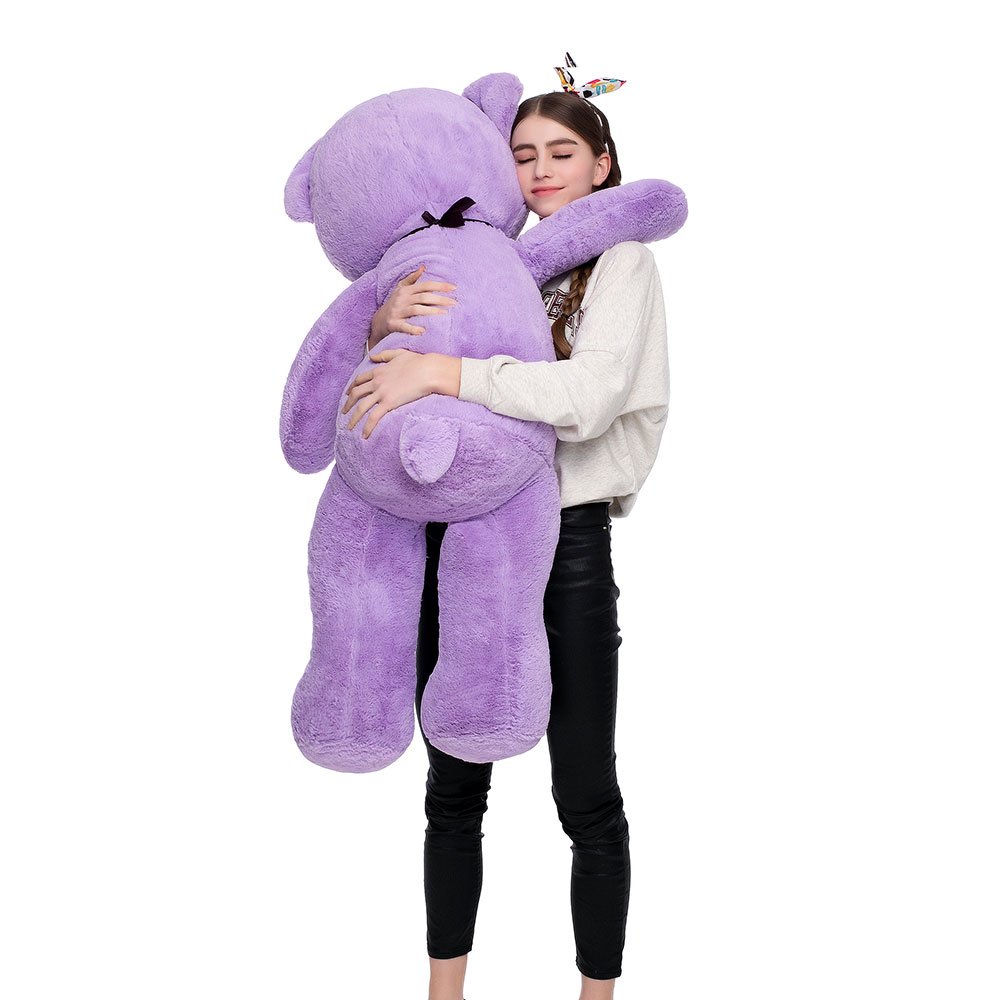 MaoGoLan Giant Purple Teddy Bear 47 inch Life Size Bear Stuffed Animal Plush Toy Valentines Bear for Girls Girlfriend Wife Children Teens