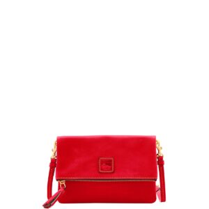 dooney & bourke handbag, florentine foldover zip crossbody - red