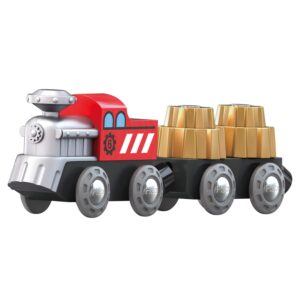 hape cogwheel train| wooden railway cogwheel engine toy train for kids