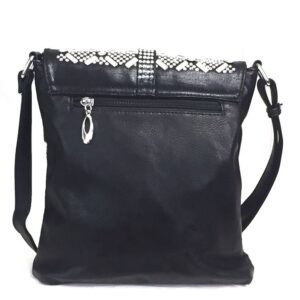 Zzfab Rhinestone Sparkle Top Bling Cross Body Bag Black