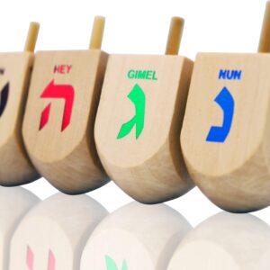 Let's Play Dreidel The Hanukkah Game 2 Extra Large Wood Dreidels Instructions Included