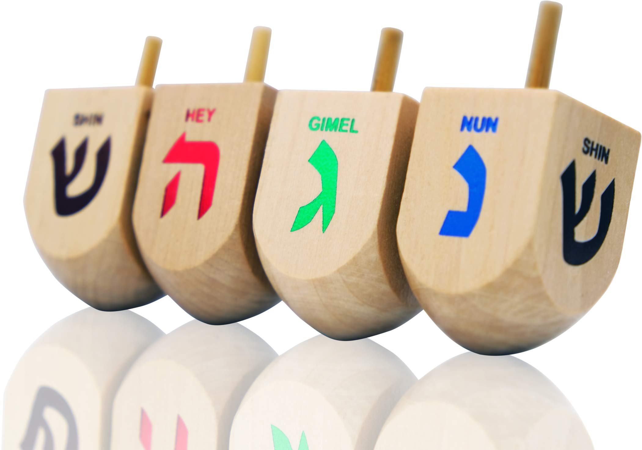 Let's Play Dreidel The Hanukkah Game 2 Extra Large Wood Dreidels Instructions Included