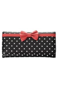 dancing days carla 50's vintage style polka dot wallet - black