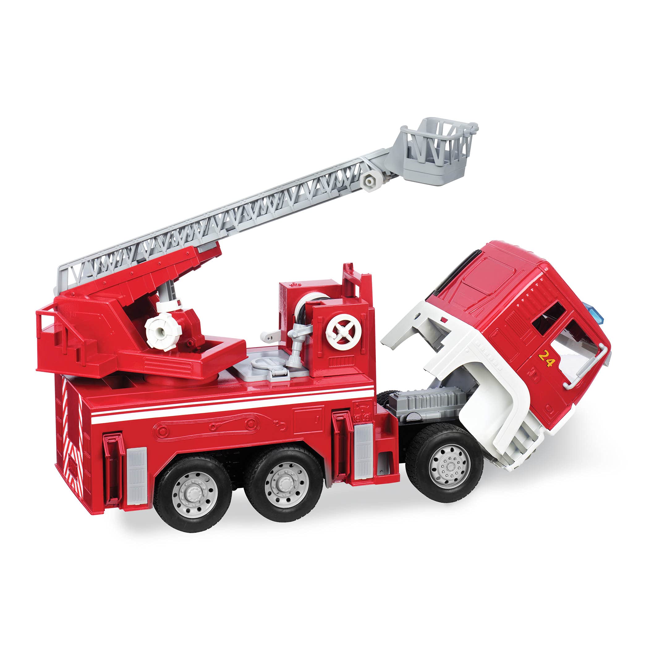 Driven by Battat – Large Toy Fire Truck for Kids – Toy Rescue Vehicle – Red Emergency Toy Truck – Lights & Sounds – 3 Years + – Standard Fire Truck