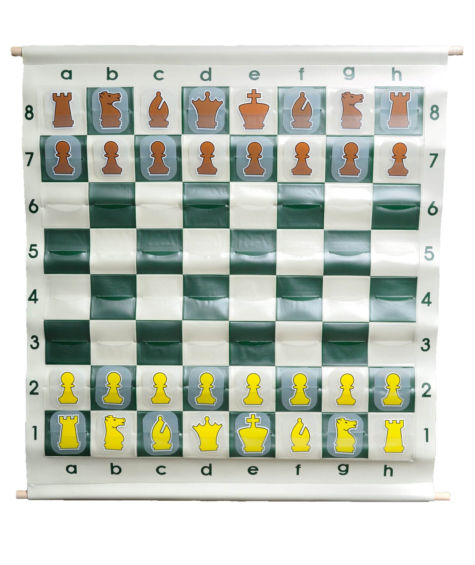 The House of Staunton Pouch-Style Chess Demonstration Set with Deluxe Carrying Bag - Clear Plastic Pieces