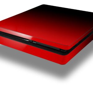 Vinyl Decal Skin Wrap compatible with Sony PlayStation 4 Slim Console Smooth Fades Red Black (PS4 NOT INCLUDED)