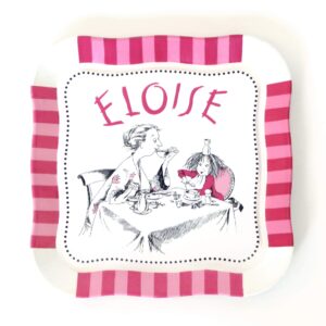 YOTTOY Eloise Collection | 12-Piece Kids Tin Tea Set Toy with Illustrations & Sturdy Carrying Case