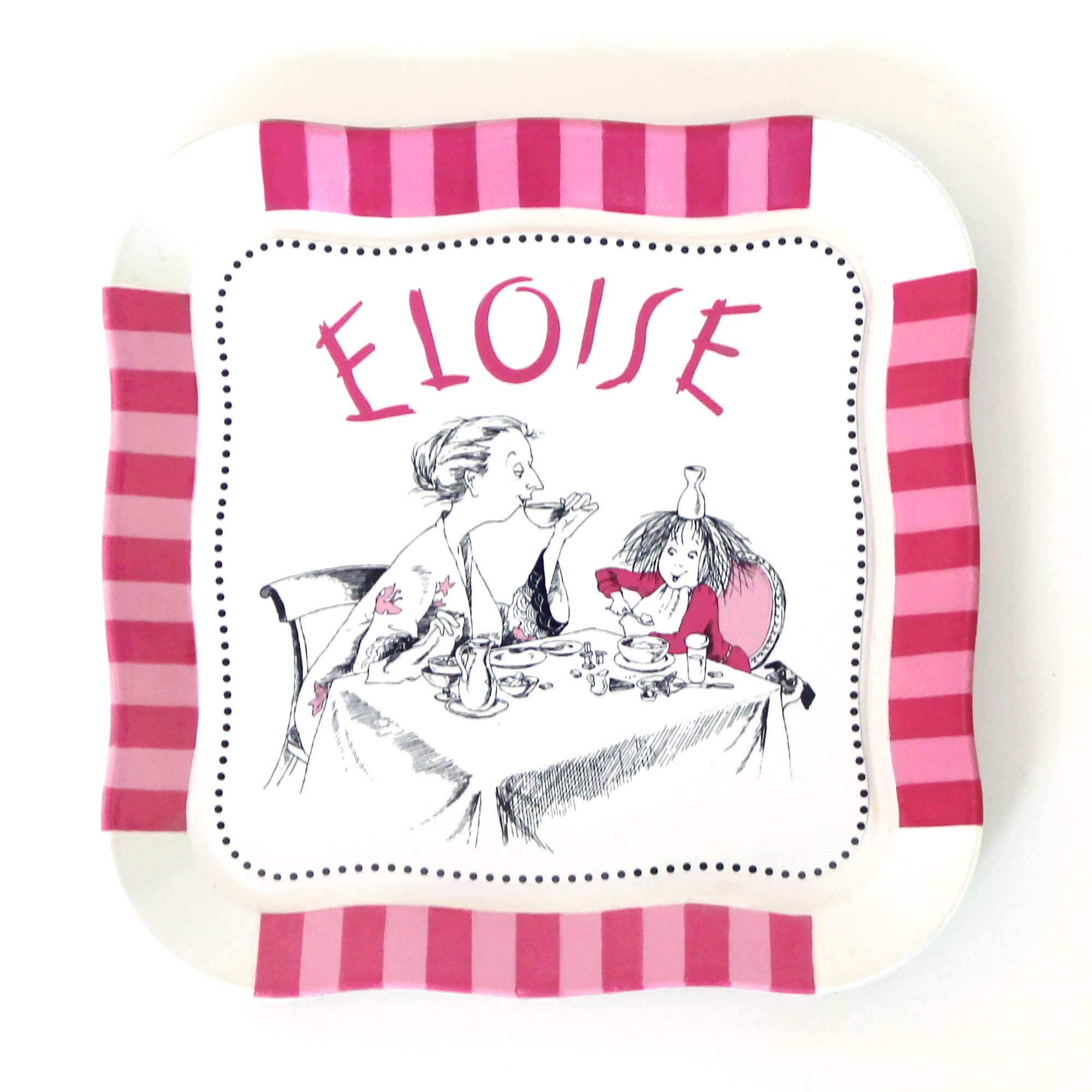 YOTTOY Eloise Collection | 12-Piece Kids Tin Tea Set Toy with Illustrations & Sturdy Carrying Case