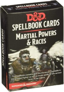 dungeons & dragons: spell book cards: martial deck card game (8 players)