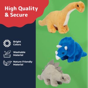 PREXTEX Dinosaur Volcano Plush Toy - Volcano with 5 Dino Plush Set - Dinosaur Toy for Kids - Plush Volcano Zippers 5 Little Dino Stuffed Animals - A Must Have Gift for Dino Lovers