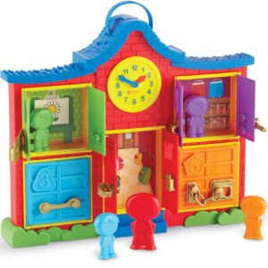 Learning Resources Latch & Learn School House, Fine Motor Toy, Develops social skills, Educational Toddler Toys, 6 Pieces, Ages 3+