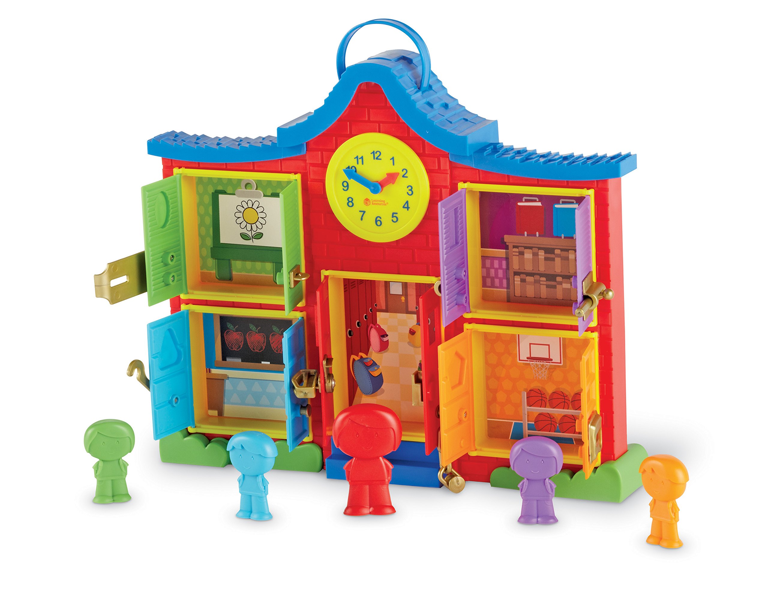 Learning Resources Latch & Learn School House, Fine Motor Toy, Develops social skills, Educational Toddler Toys, 6 Pieces, Ages 3+