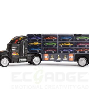 Big Daddy Tractor Trailer Car Collection Case Carrier Transport Toy Truck for Kids