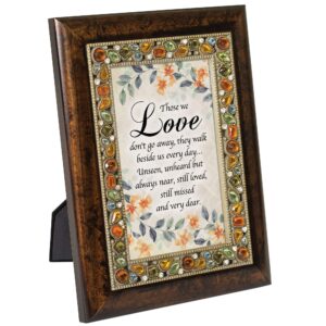 Cottage Garden Those We Love Still Missed Jeweled Amber Earth Tones 4 x 6 Easel Back Photo Frame