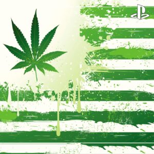 Skin Ps4 Slim - Cannabis Flag Marijuana - Limited Edition Decal Cover ADESIVA Playstation 4 Slim Sony Bundle