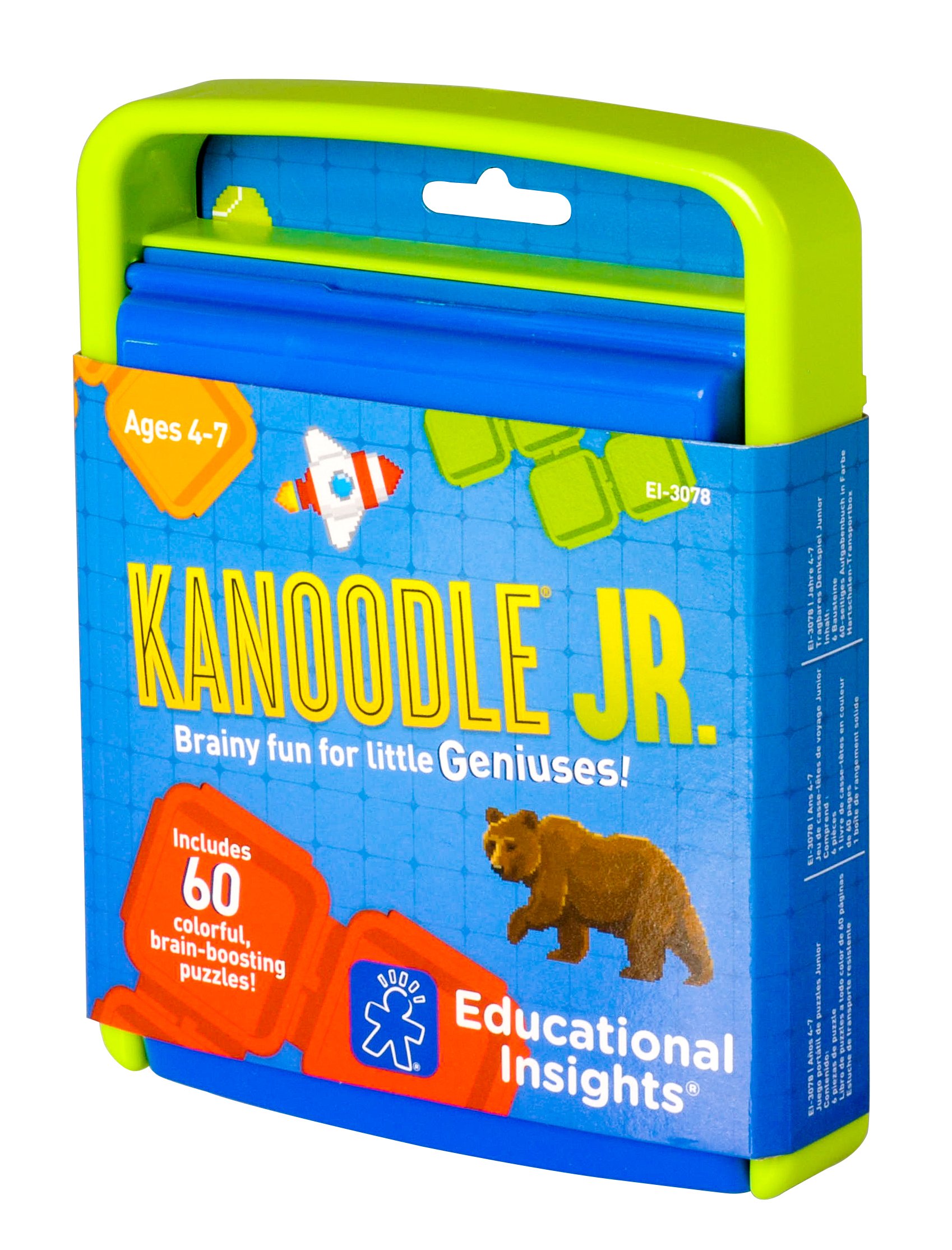 Educational Insights Kanoodle Jr. Brain Boosting Puzzle Game, Brain Teaser Game for Kids, 2-D & 3-D Puzzles, Gift For Kids Ages 4 to 7