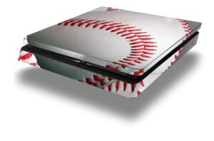 vinyl decal skin wrap compatible with sony playstation 4 slim console baseball (ps4 not included)