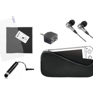 Subsonic SA5393 7-in-1 Accessory Pack for Nintendo Switch with Carrying Case and Screen Protector