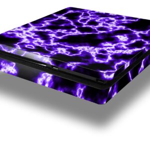 Vinyl Decal Skin Wrap compatible with Sony PlayStation 4 Slim Console Electrify Purple (PS4 NOT INCLUDED)