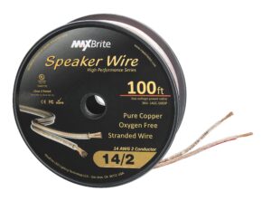 high performance 14 gauge speaker wire, oxygen free pure copper - ul listed class 2 (50 feet spool)