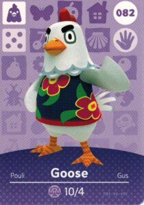 nintendo animal crossing happy home designer amiibo card goose 082/100 usa version