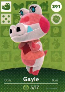 nintendo animal crossing happy home designer amiibo card gayle 391/400 usa version