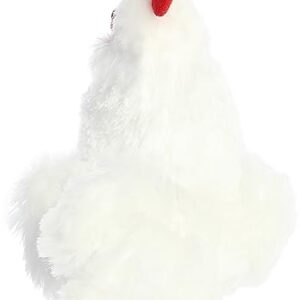 Aurora® Adorable Mini Flopsie™ Chicken Stuffed Animal - Playful Ease - Timeless Companions - White 8 Inches