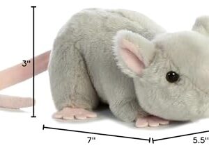 Aurora® Adorable Mini Flopsie™ Mouse Stuffed Animal - Playful Ease - Timeless Companions - Gray 8 Inches