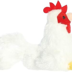 Aurora® Adorable Mini Flopsie™ Chicken Stuffed Animal - Playful Ease - Timeless Companions - White 8 Inches