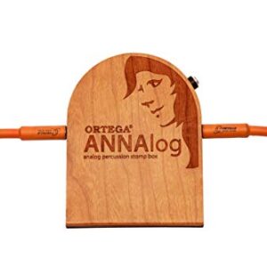 Ortega Guitars Analog Singer-Songwriter Stomp Box with Built-in Passive Piezo for Kick Sound, Natural (ANNALOG)