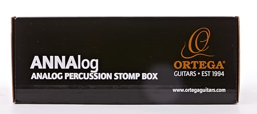 Ortega Guitars Analog Singer-Songwriter Stomp Box with Built-in Passive Piezo for Kick Sound, Natural (ANNALOG)