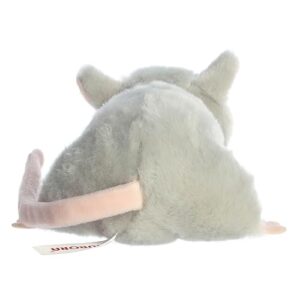 Aurora® Adorable Mini Flopsie™ Mouse Stuffed Animal - Playful Ease - Timeless Companions - Gray 8 Inches