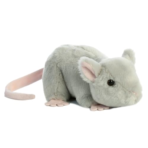 Aurora® Adorable Mini Flopsie™ Mouse Stuffed Animal - Playful Ease - Timeless Companions - Gray 8 Inches