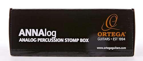 Ortega Guitars Analog Singer-Songwriter Stomp Box with Built-in Passive Piezo for Kick Sound, Natural (ANNALOG)