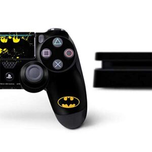 Skinit Decal Gaming Skin Compatible with PS4 Slim Bundle - Officially Licensed Warner Bros Batman Logo Yellow Splash Design