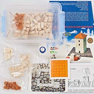 Wise Elk Toy Storage construction set, real plaster bricks, gypsum reusable building kit, 370 pcs, educational gift